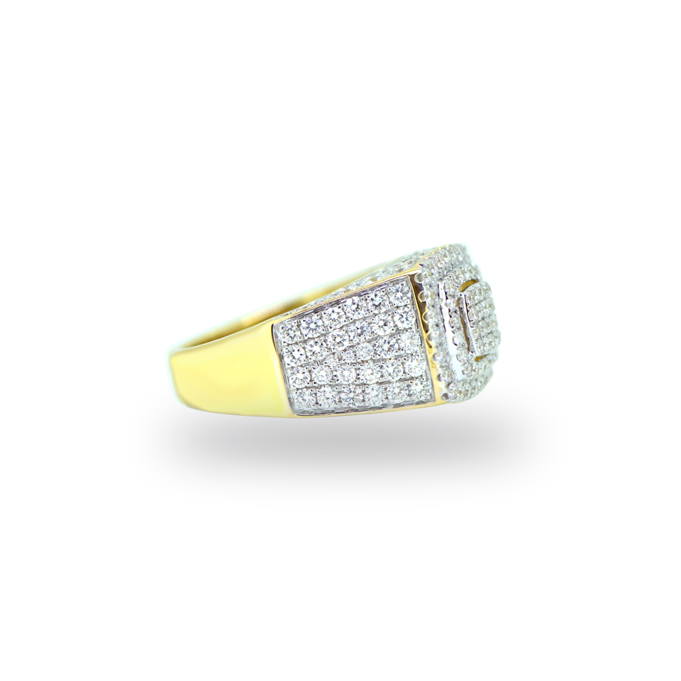 Yellow Gold Super luxury Diamond Ring for Men - Entoun Jewellery
